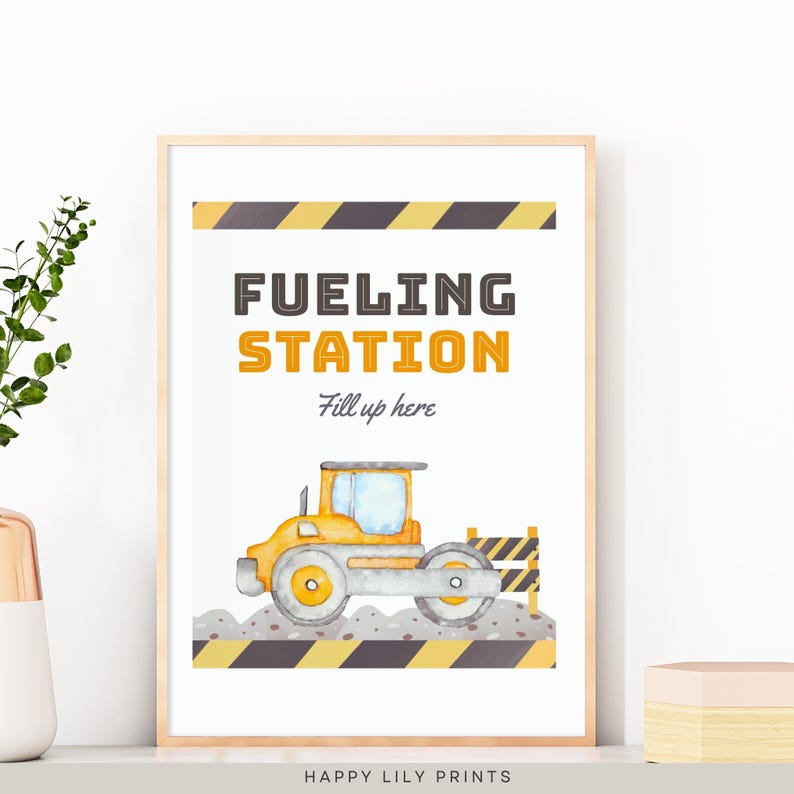 Editable Construction Party Signs Bundle, Construction Birthday Food ...