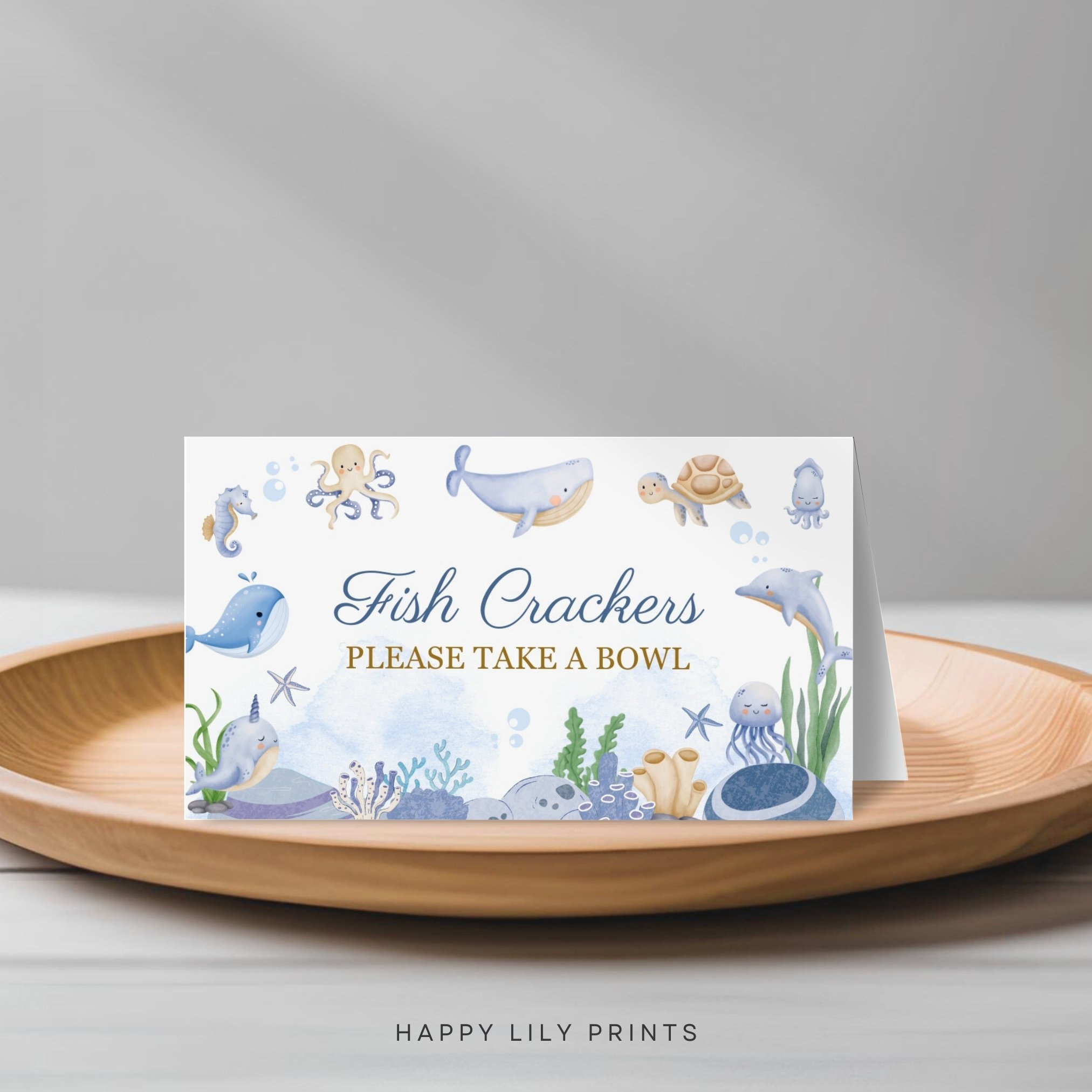 Editable Under the Sea Food Label, Under the Sea Birthday Food Tent ...