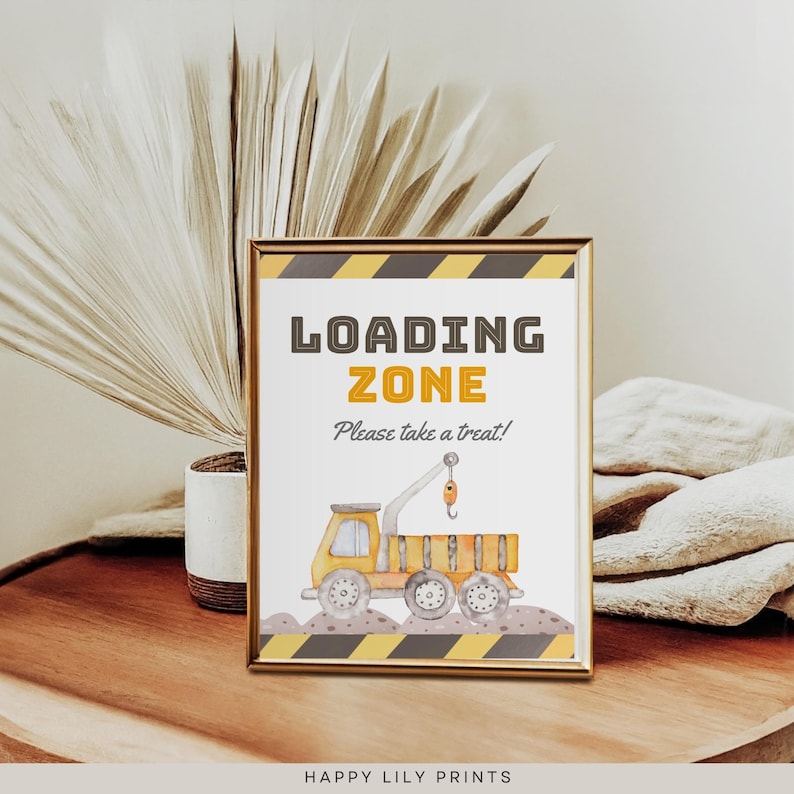 Editable Construction Party Signs Bundle, Construction Birthday Food ...