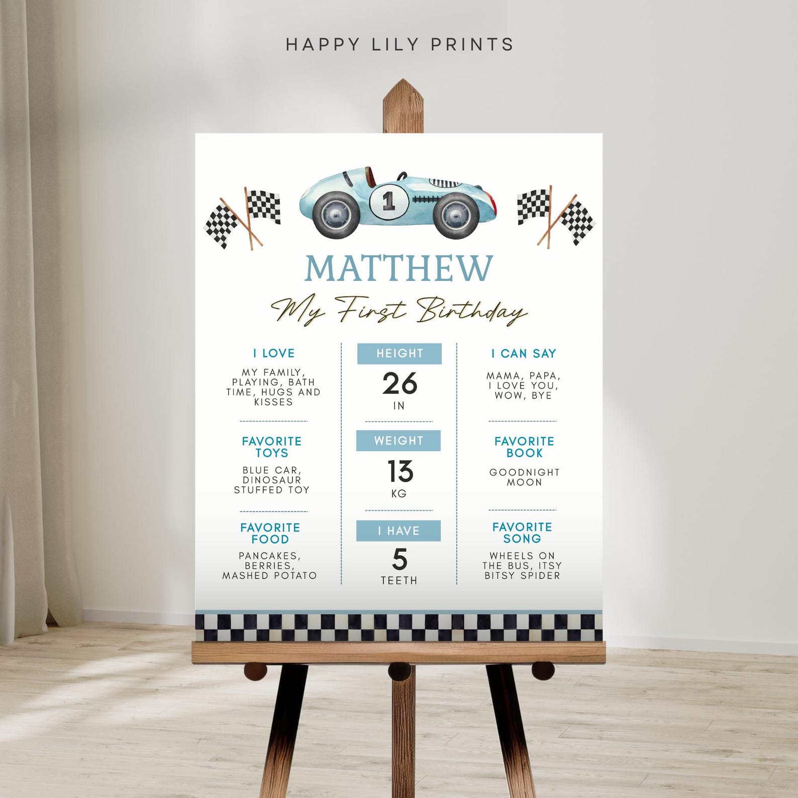 Race Car First Birthday Milestone Sign, Vintage Race Car Milestone ...