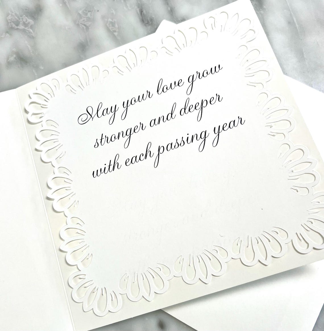 Silver Square Heart and Pearls Wedding Card - Etsy