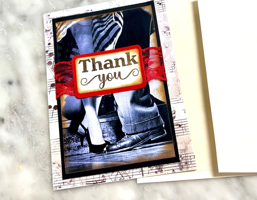 Ballroom Dancing Feet Thank You Card - Etsy