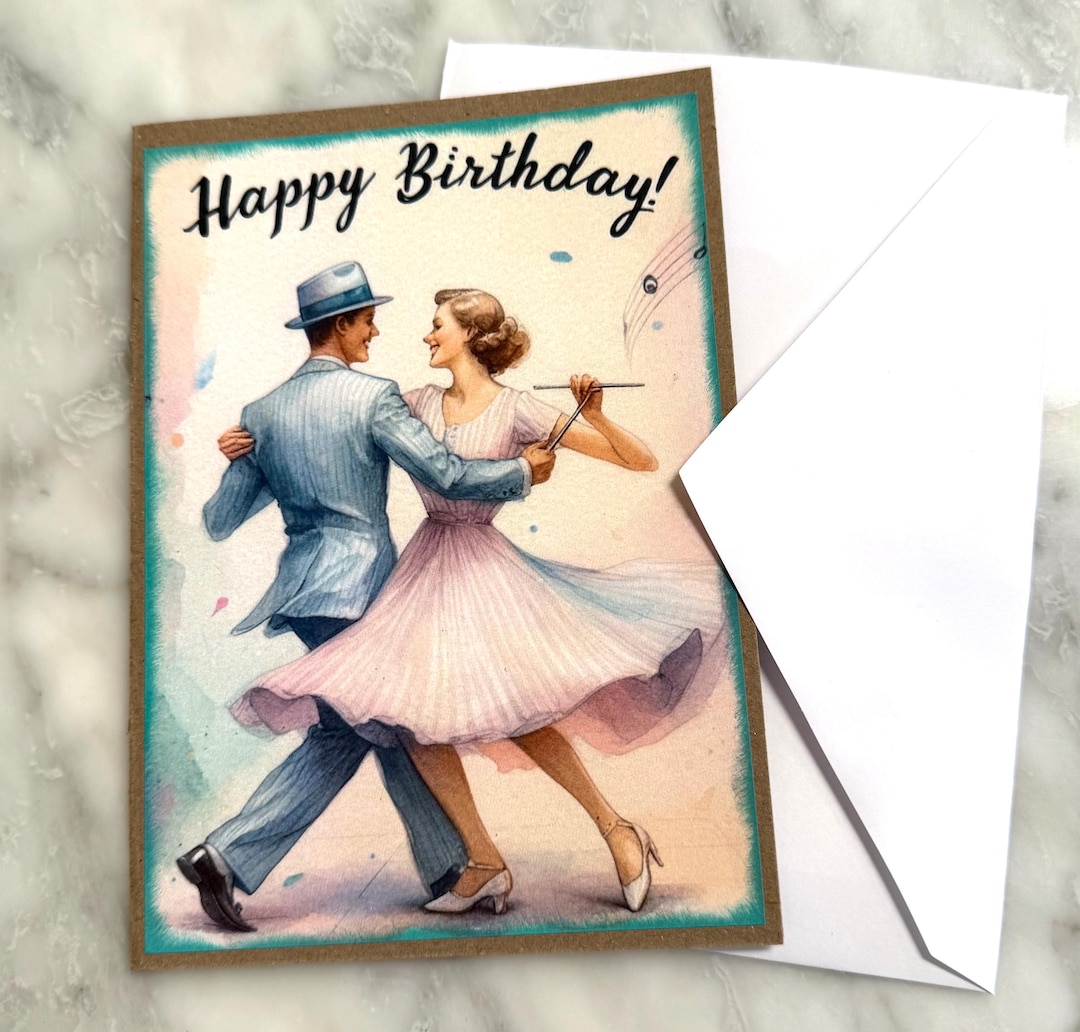 Swing Dance Birthday Card - Etsy