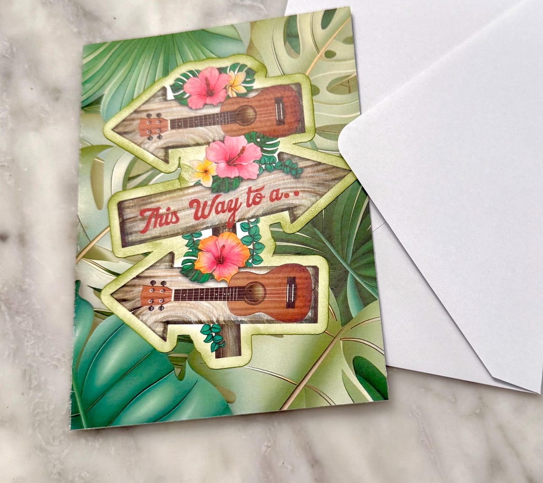 Ukulele Sign Birthday Card - Etsy