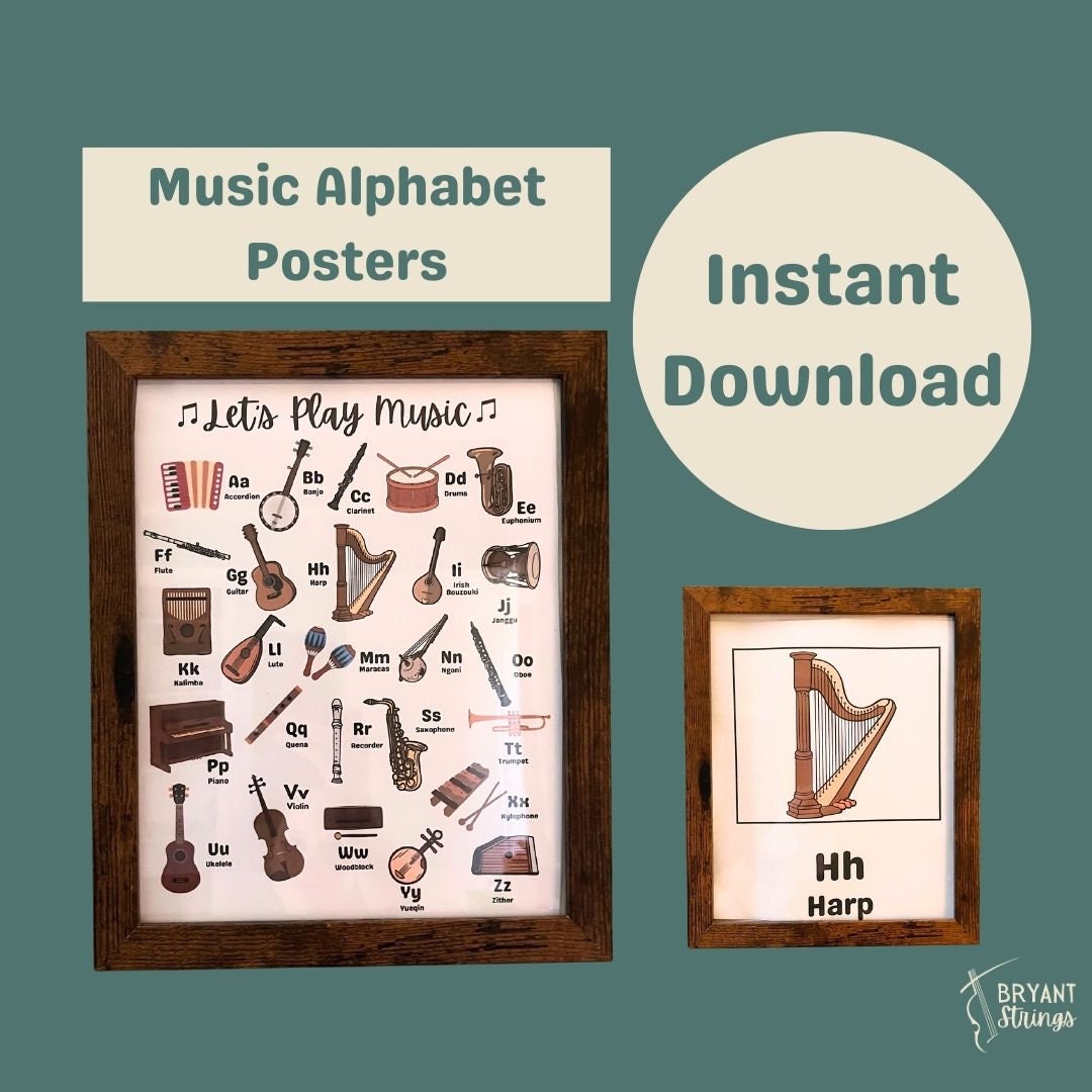 Music Alphabet Poster ABC Poster Music Classroom Decor Music Teacher ...
