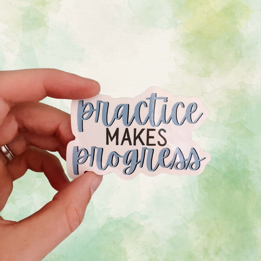 Practice Makes Progress Sticker, Music Sticker, Music Gift Sticker ...
