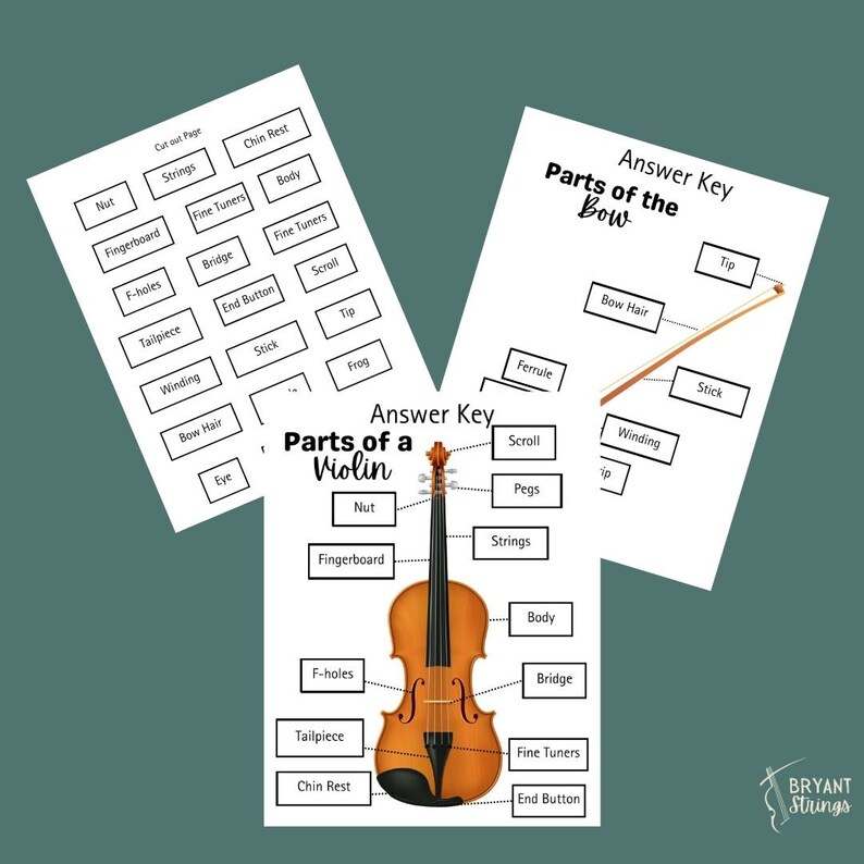 Violin and Bow Matching Activity | Music Education | Beginner Violin ...