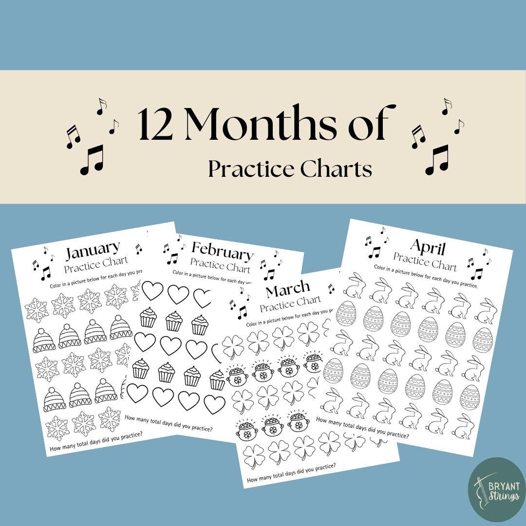 Monthly Practice Charts - Etsy