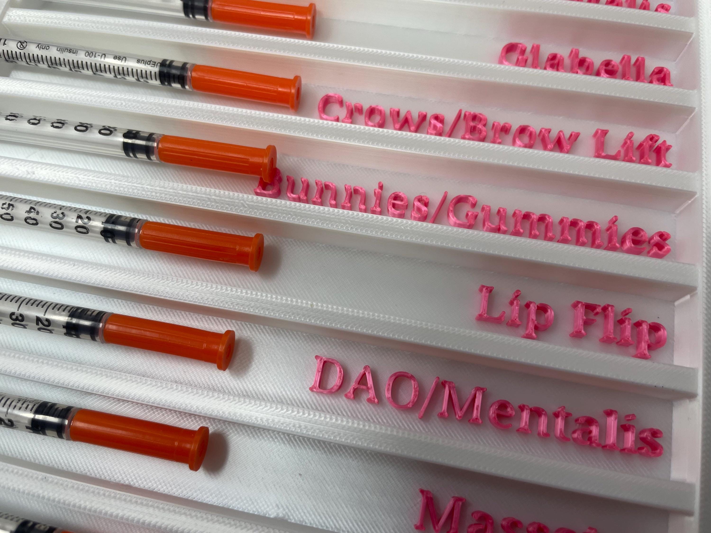 Custom Syringe Holder Tray With Grooves on Left Side Medspa Tox Tray ...