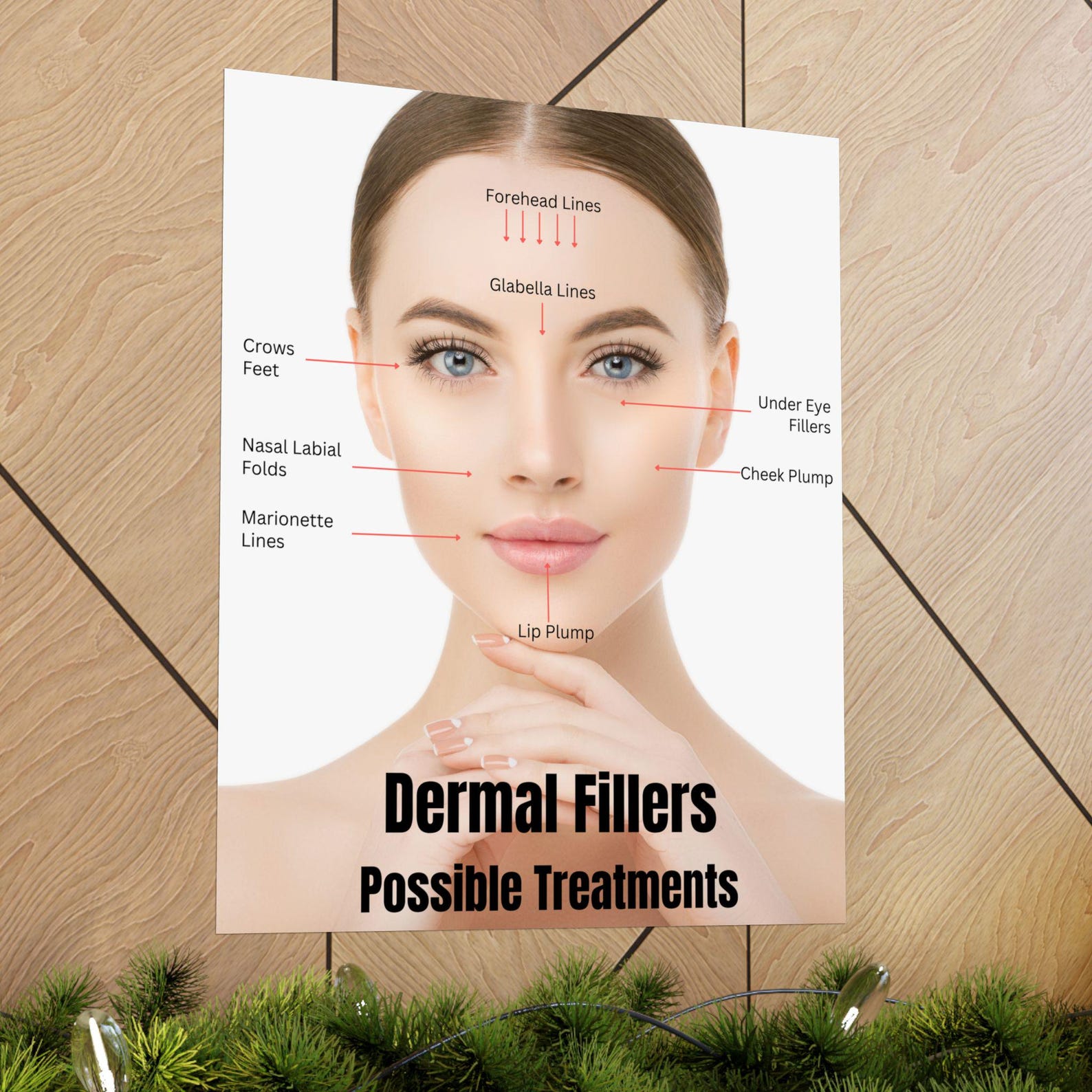 Dermal Filler Possible Treatments Poster, Medspa Nurse Injector Decor ...