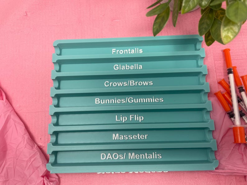 Extra Wide or Regular Botox Injectables Syringe Holder Tray, Medspa Tox ...