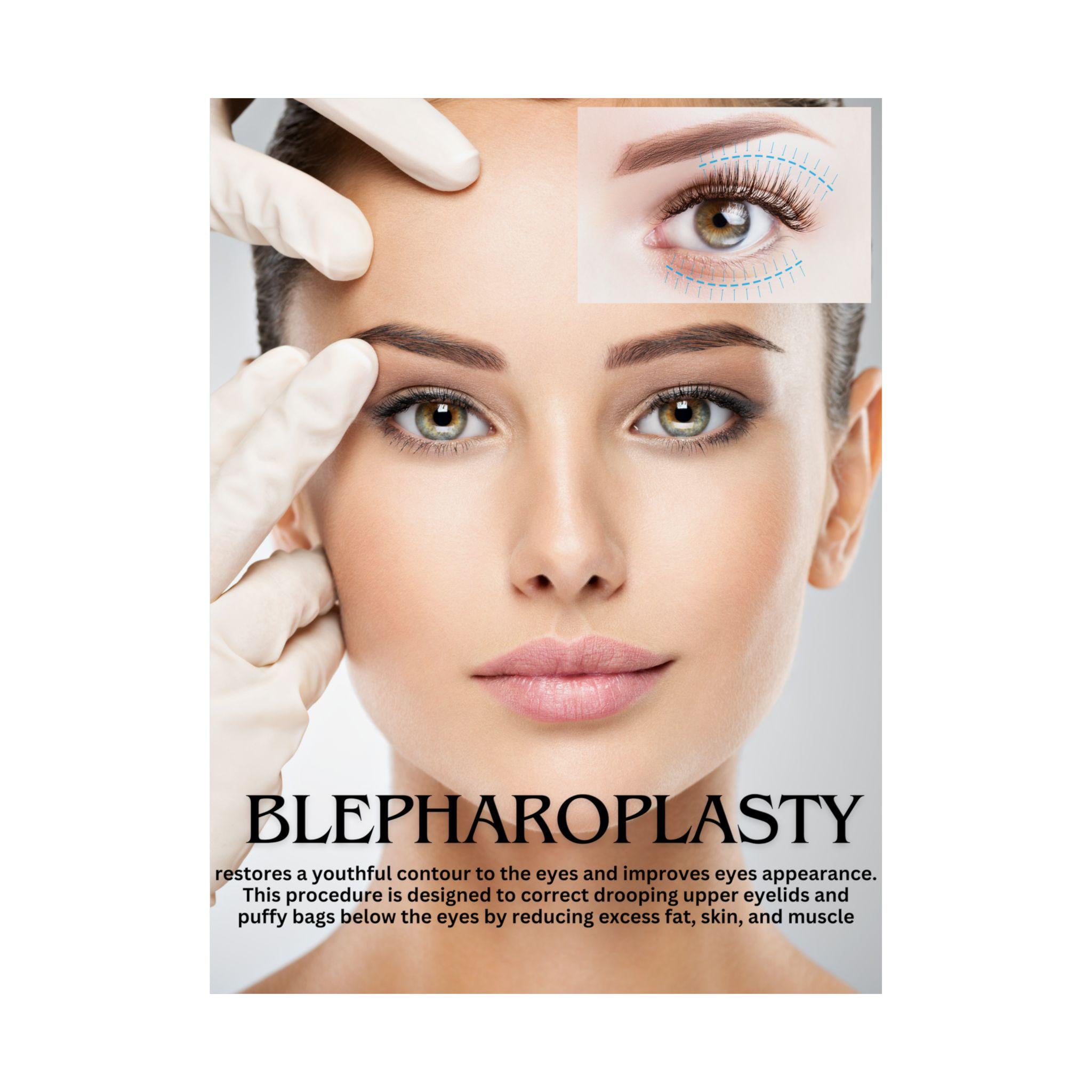 Blepharoplasty Eyelid Cosmetic Surgery Matte Vertical Poster, Plastic ...