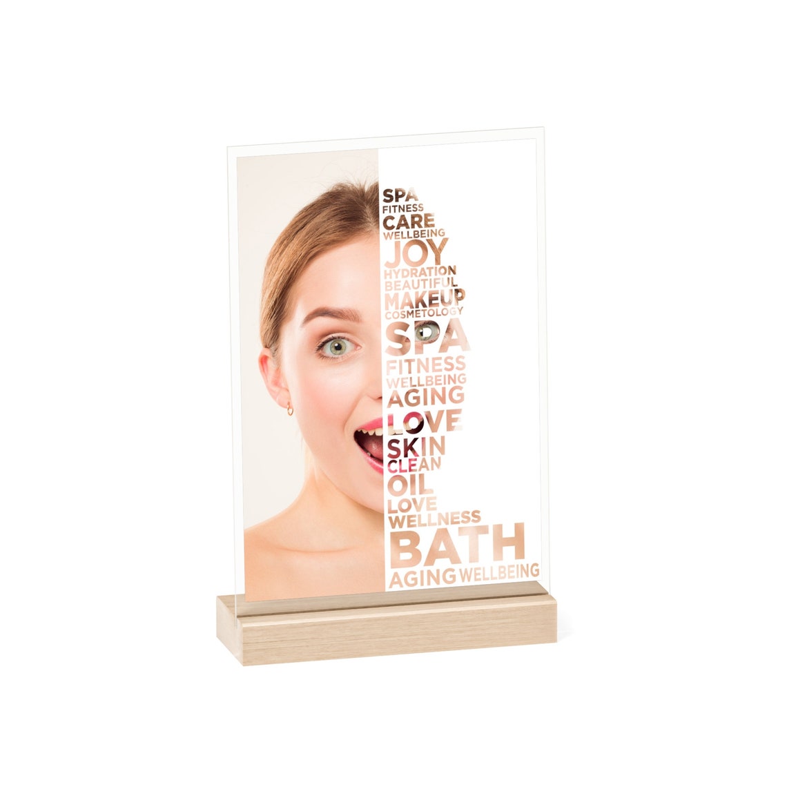 Wellness Acrylic Sign With Wooden Stand, Medspa Decor - Etsy