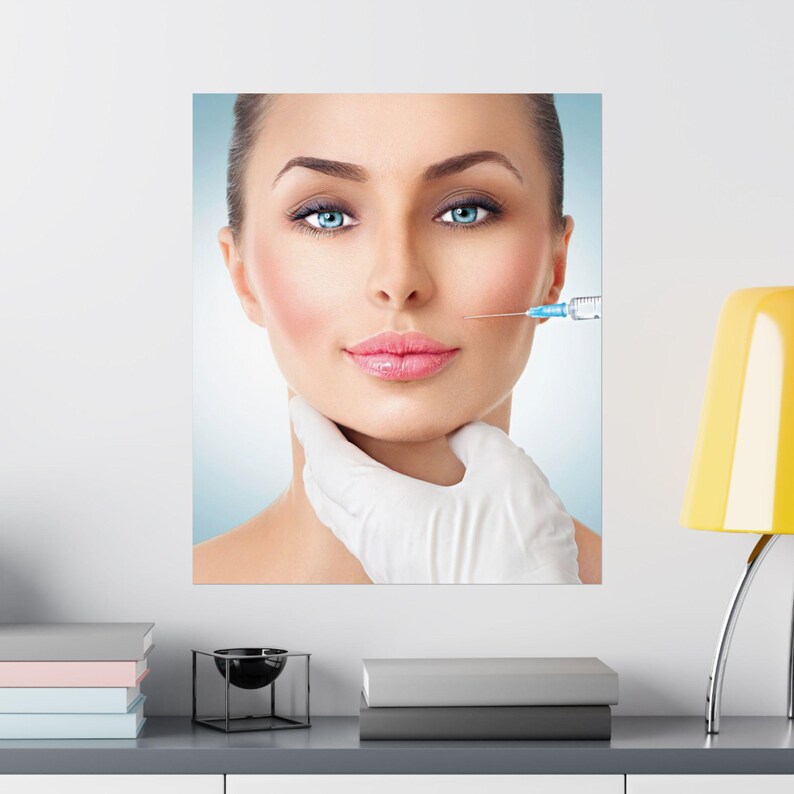 Facial Botox Treatment Art Poster, Facial Anatomy Medspa Esthetician ...