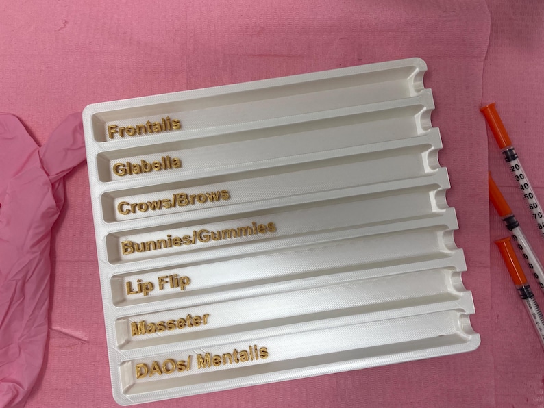 Extra Wide or Regular Botox Injectables Syringe Holder Tray, Medspa Tox ...