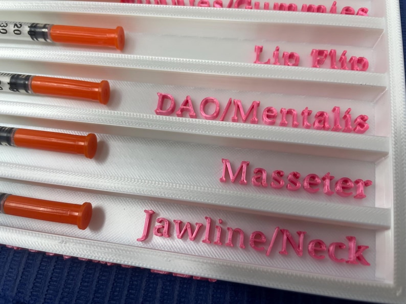 Custom Syringe Holder Tray With Grooves on Left Side Medspa Tox Tray ...