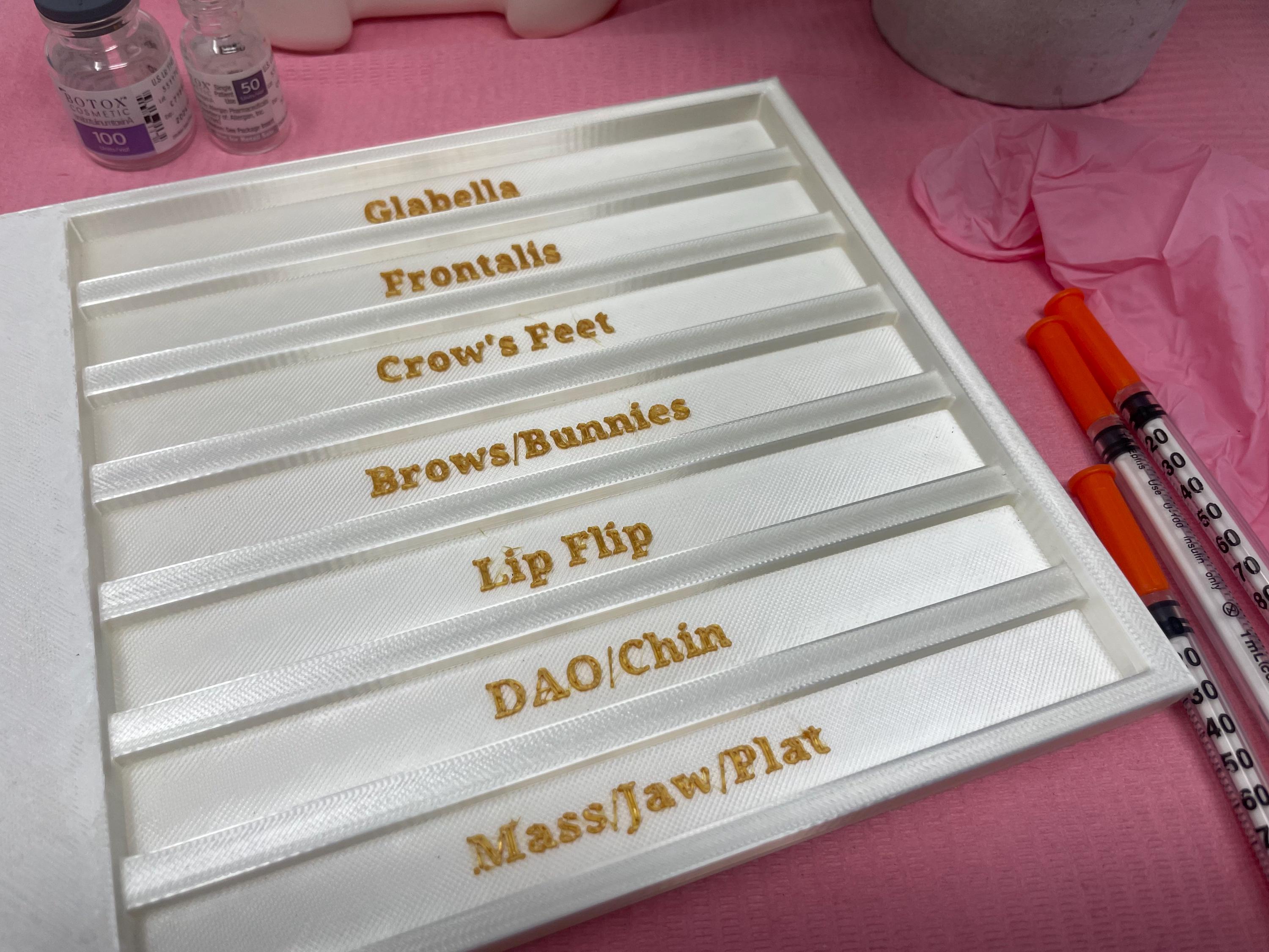 Fully Customized Botox Syringe Tray, Medical Aesthetics Nurse Injector ...
