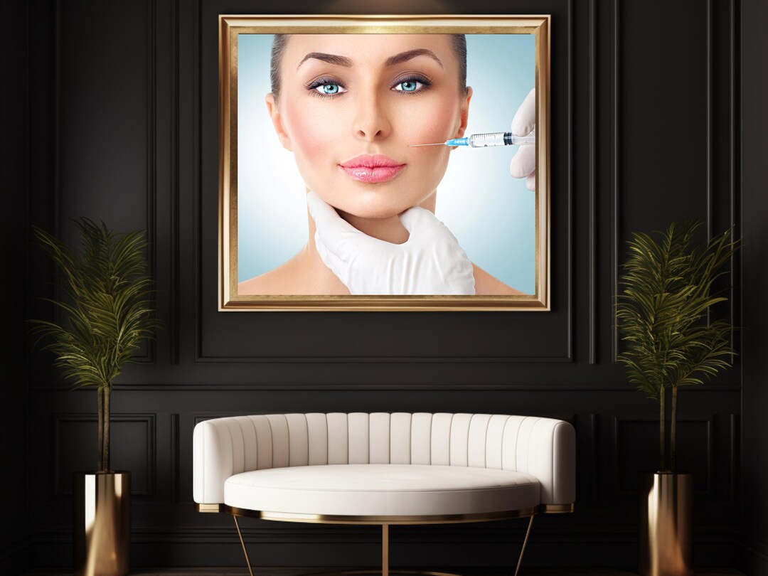 Facial Botox Treatment Art Poster, Facial Anatomy Medspa Esthetician ...