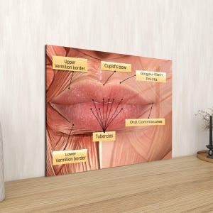 Lips Anatomy Acrylic Print, Medspa Practitioner Nurse Injector ...
