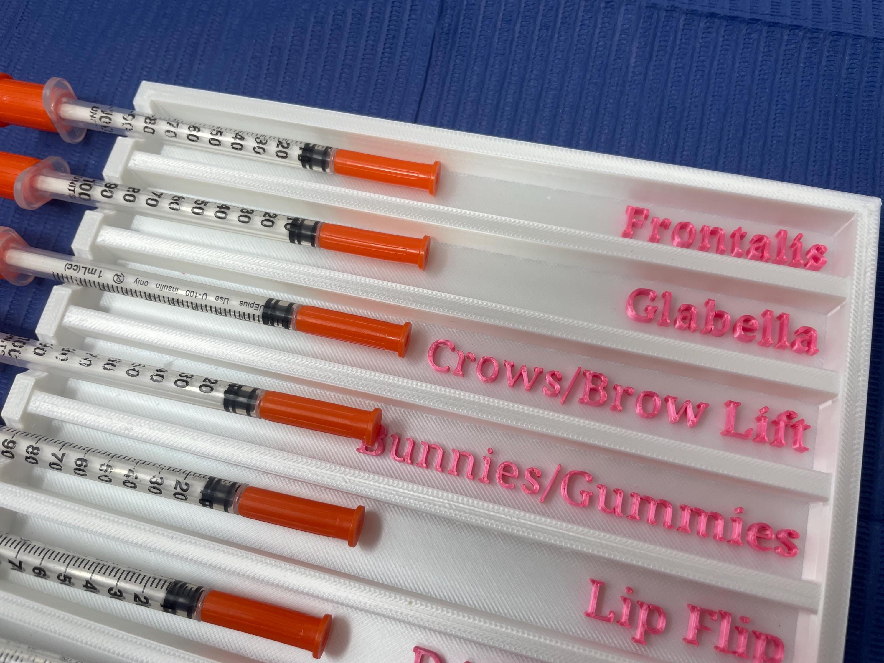 Custom Syringe Holder Tray With Grooves on Left Side Medspa Tox Tray ...