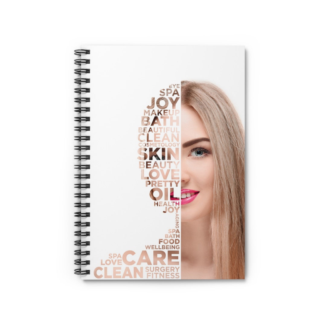 Wellness Notebook Female Face Spiral Notebook - Ruled Line ...