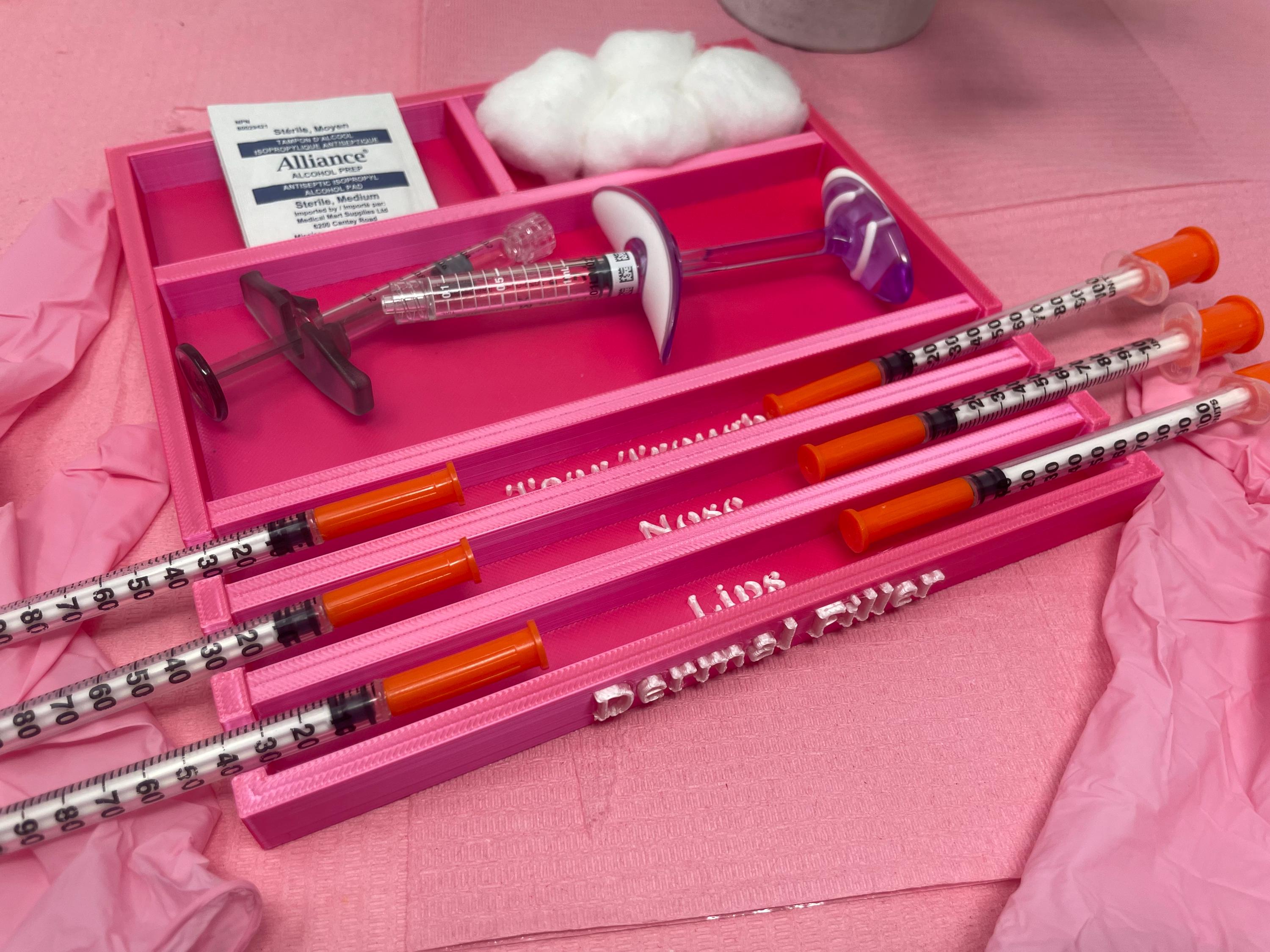 Customized Dermal Filler Injectables Syringe Holder Tox Tray ...