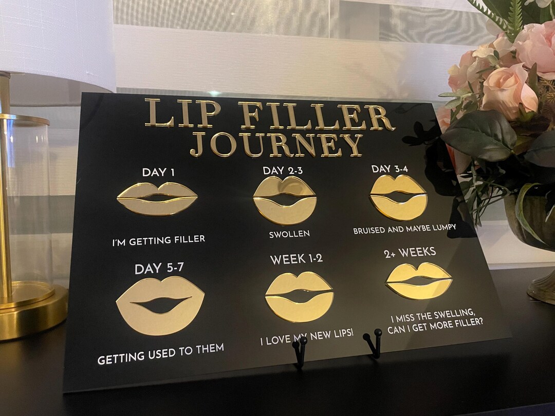 Lip Filler Journey Aesthetics Aftercare Acrylic Sign Botox Advice ...