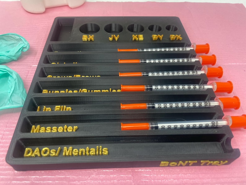 Botox Dysport Injectables Syringe Holder Tray, Tox Tray, Esthetician ...