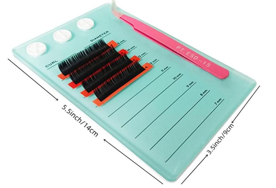 Acrylic Eyelash Grafting Pallet Lash Tile Holder, Glue Cups Eyelash ...
