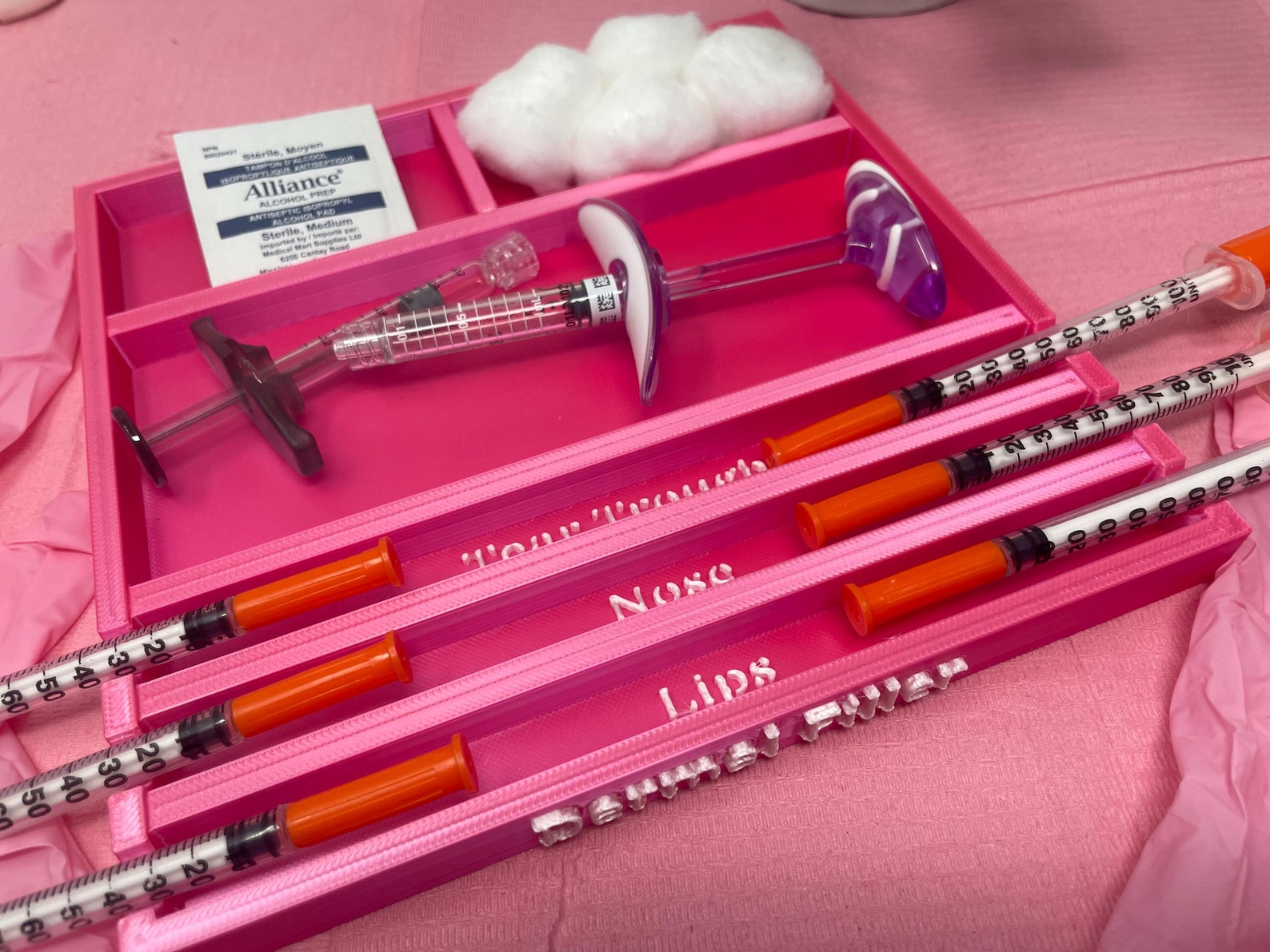 Customized Dermal Filler Injectables Syringe Holder Tox Tray ...