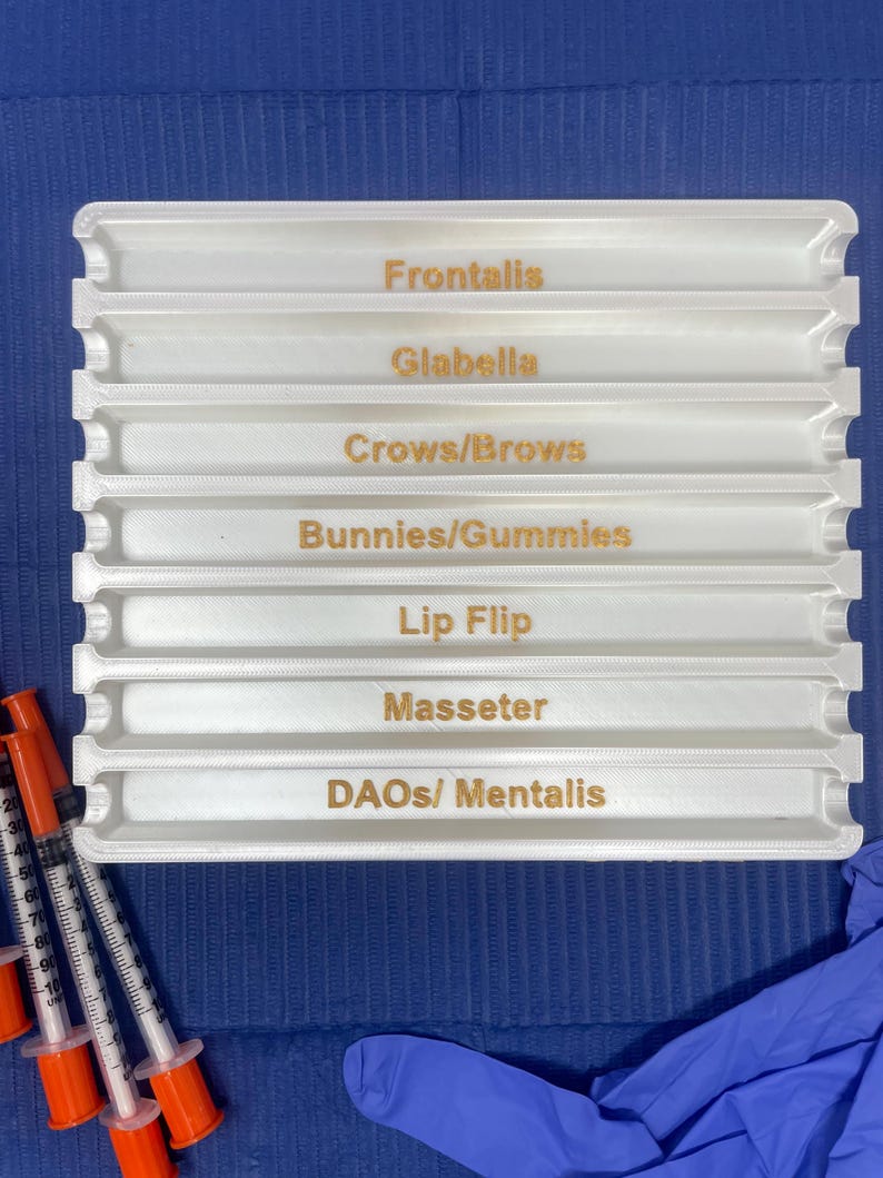 Extra Wide or Regular Botox Injectables Syringe Holder Tray, Medspa Tox ...