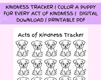 Kindness Tracker | Color Ellie the Elephant With Each Act of Kindness ...