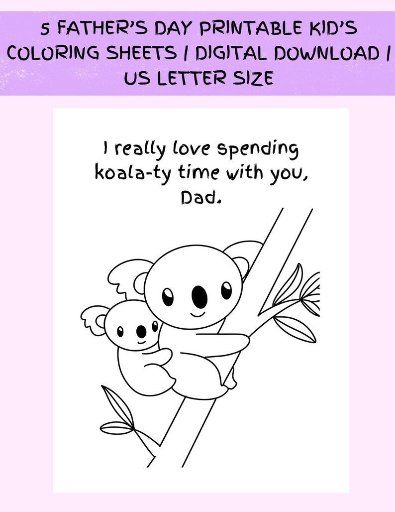 5 Father's Day Printable Coloring Pages | Funny Happy Father's Day ...