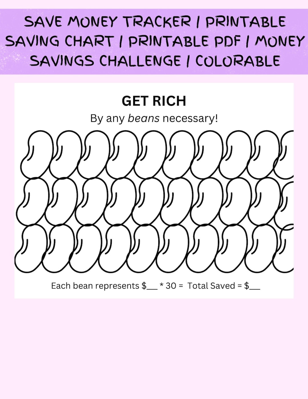 Money Savings Tracker | Savings Challenge | Digital Download ...