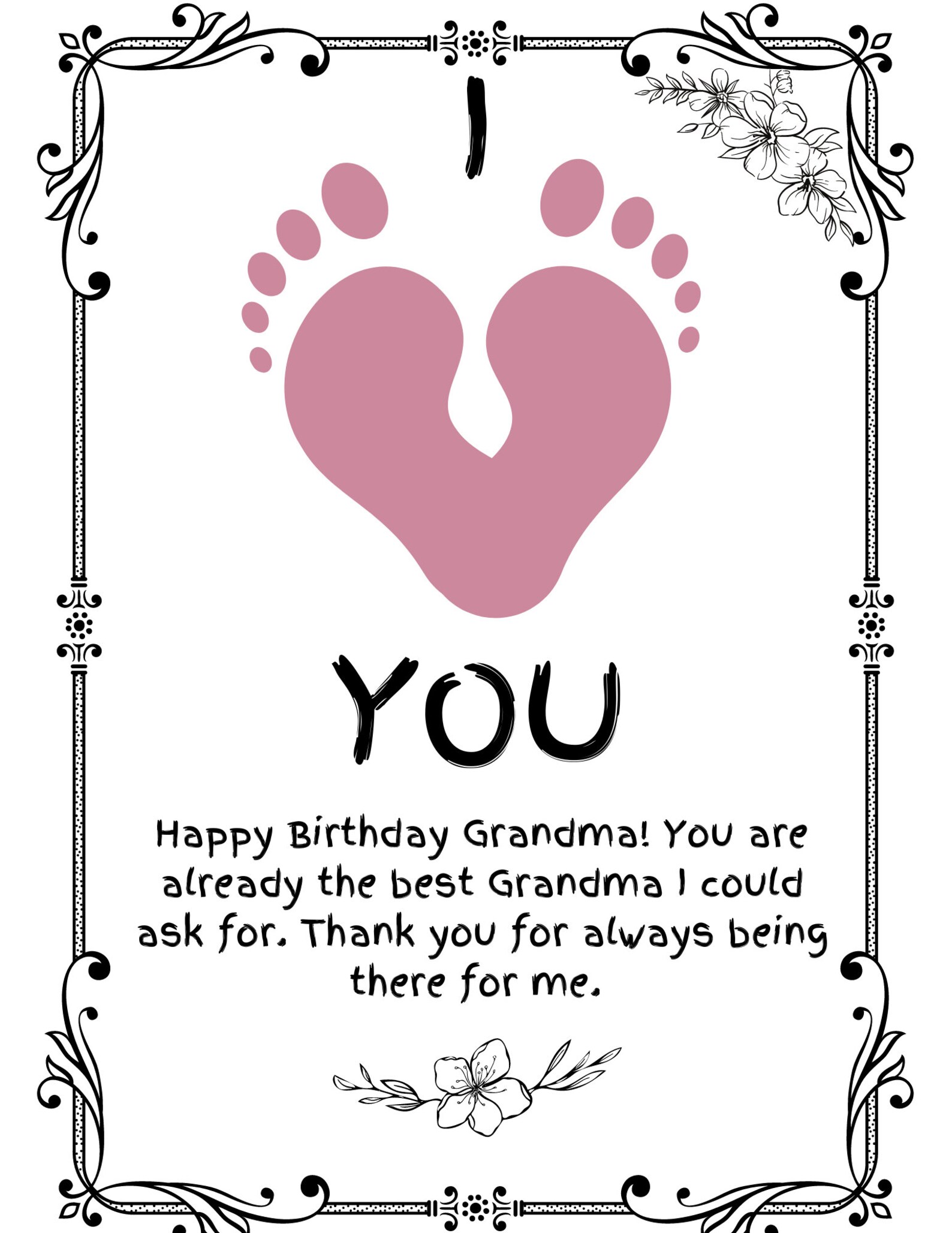 Happy Birthday Gift to Grandma | Printable Craft | Newborn Baby ...
