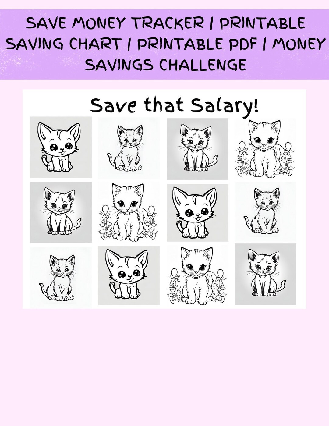 Money Savings Tracker | Savings Challenge | Digital Download ...