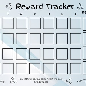 Printable Monthly Reward Tracker | Simple Reward System for Any Age ...