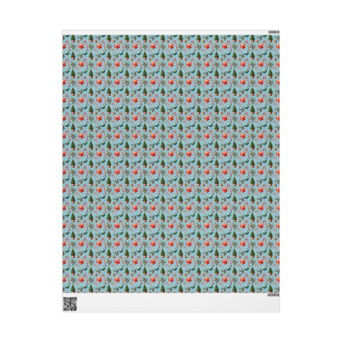 Holiday Candy Cane Wrapping Paper - Christmas Gift Wrap, Festive ...