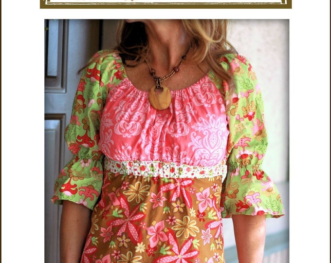 Lila Tueller Designs Funked Out Peasant Top Pattern Pinkfig - Etsy