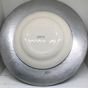 Vintage Farberware Platter Tray, Wrought Hammered Aluminum Tray Wrapped ...