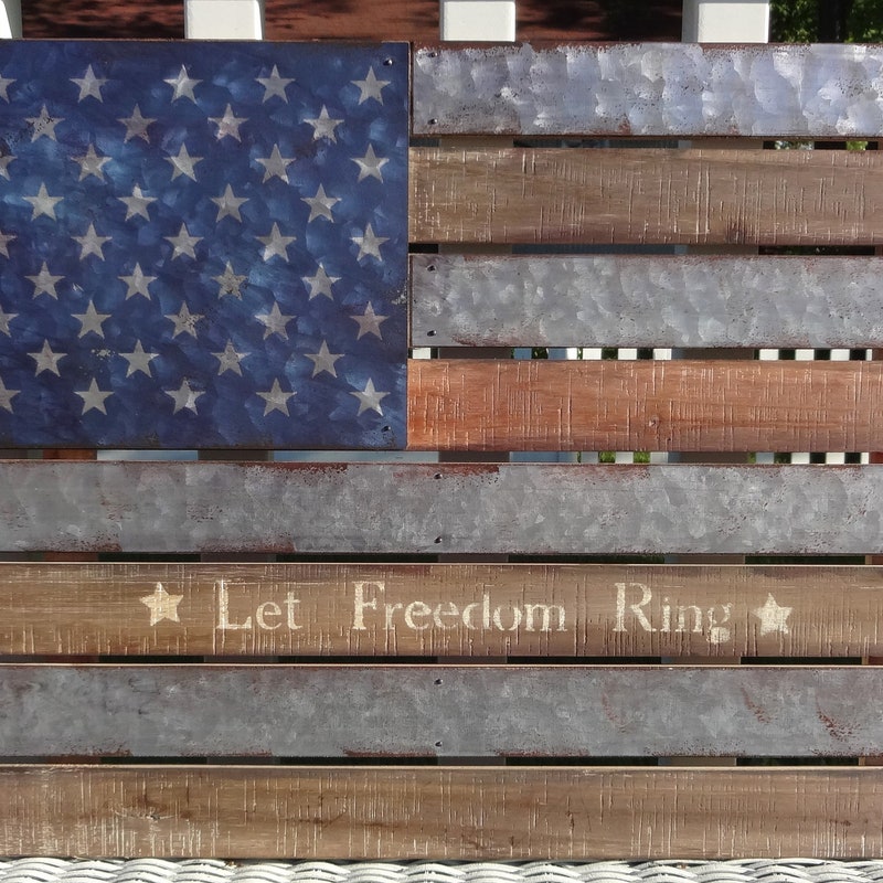 Rustic Metal Flag - Etsy