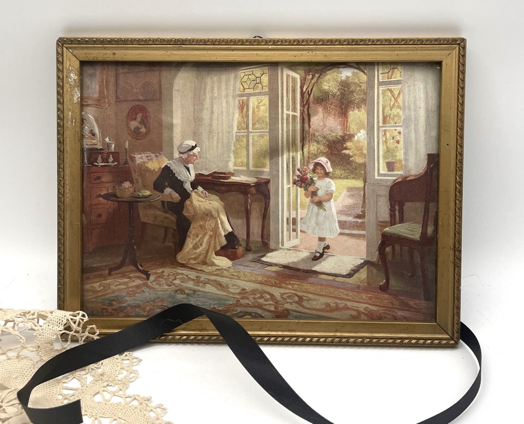 Vintage 1930 Art Print, "grandmother's Birthday" by George Sheridan ...
