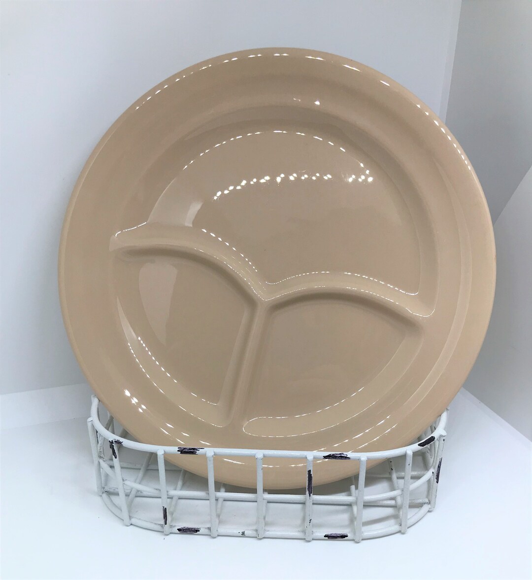 Vintage Restaurant Ware Divided Dinner Plate, Marked Jackson, Beige ...