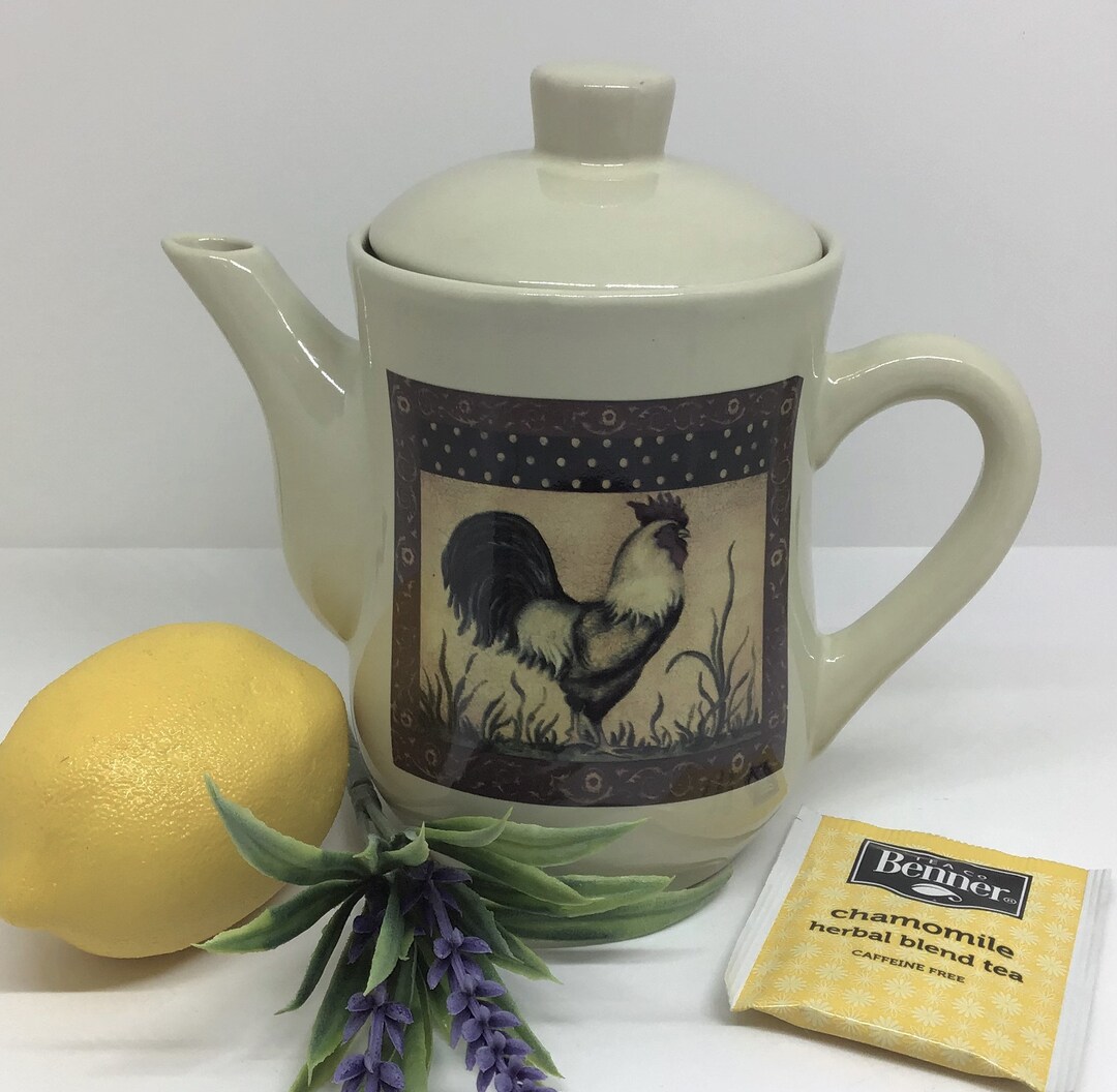 Ceramic Rooster Teapot Farmhouse Kitchen Decor Farmhouse - Etsy