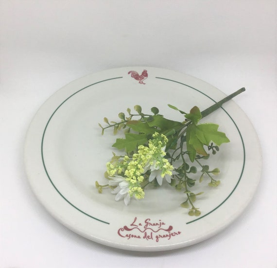 Vintage Rooster Plate Anfora Mexico Pottery White Plate - Etsy