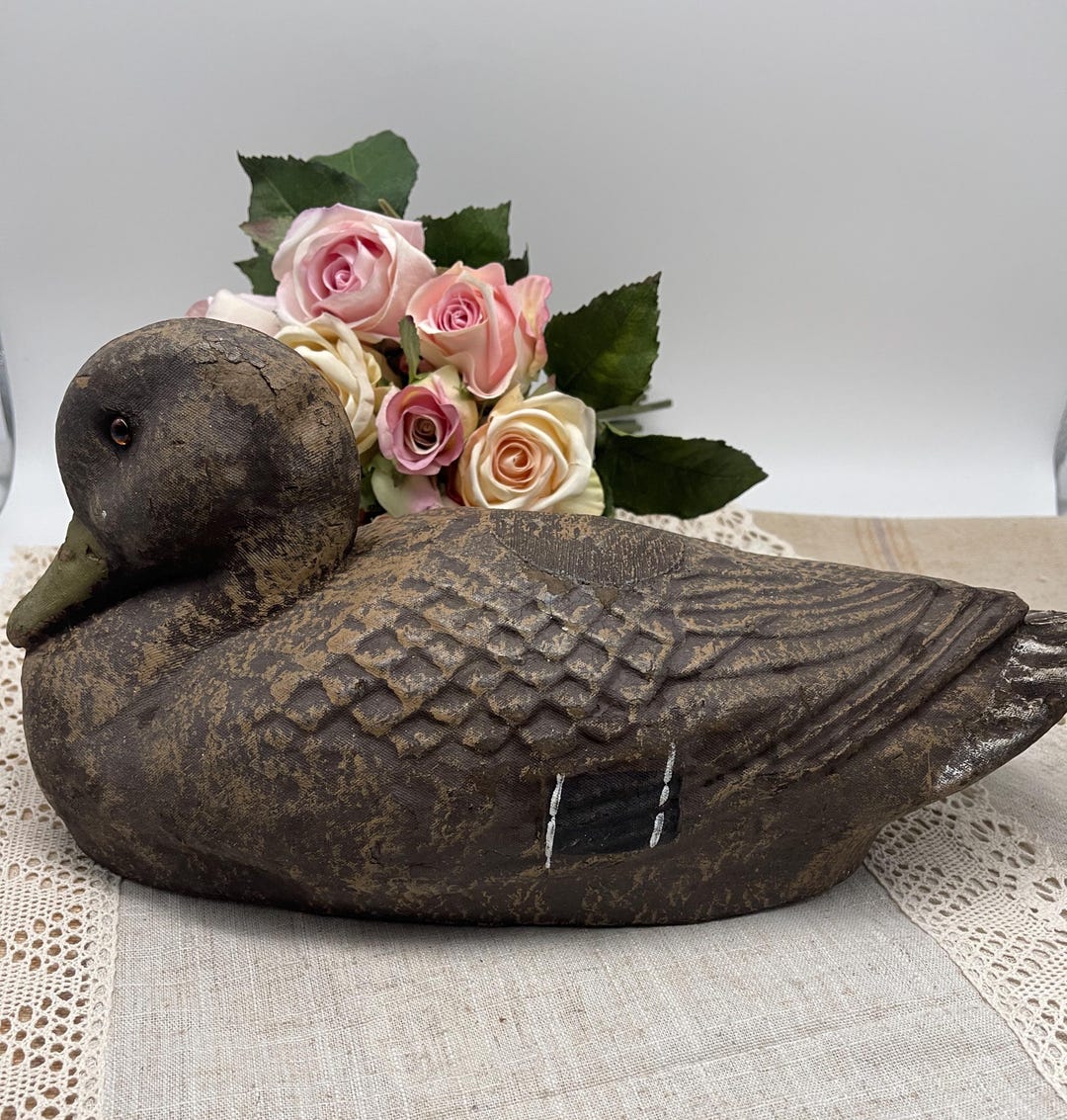 Vintage Paper Mache Duck Decoy, Farmhouse Duck Geese Decor - Etsy
