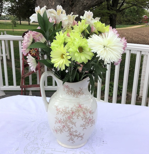 Drinkware English Ironstone White Pitcher Royal Crownford Wash Pitcher ...