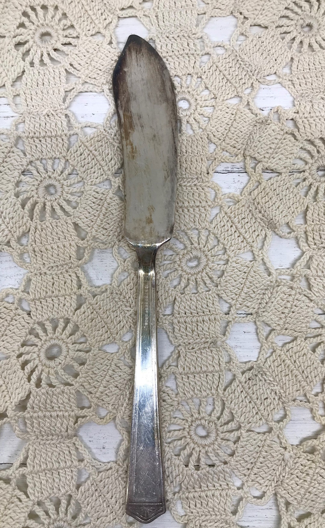 Antique WM Rodgers Silver Plated Butter Knife - Anniversary Pattern - Etsy