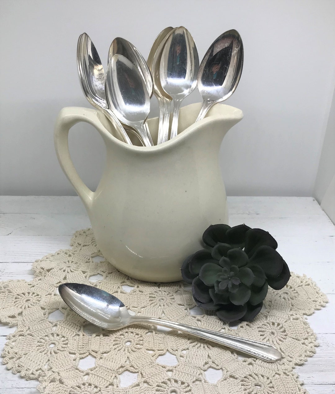 Antique Silver-plated Serving Spoon: 1932 Wm Rodgers Croydon Pattern - Etsy