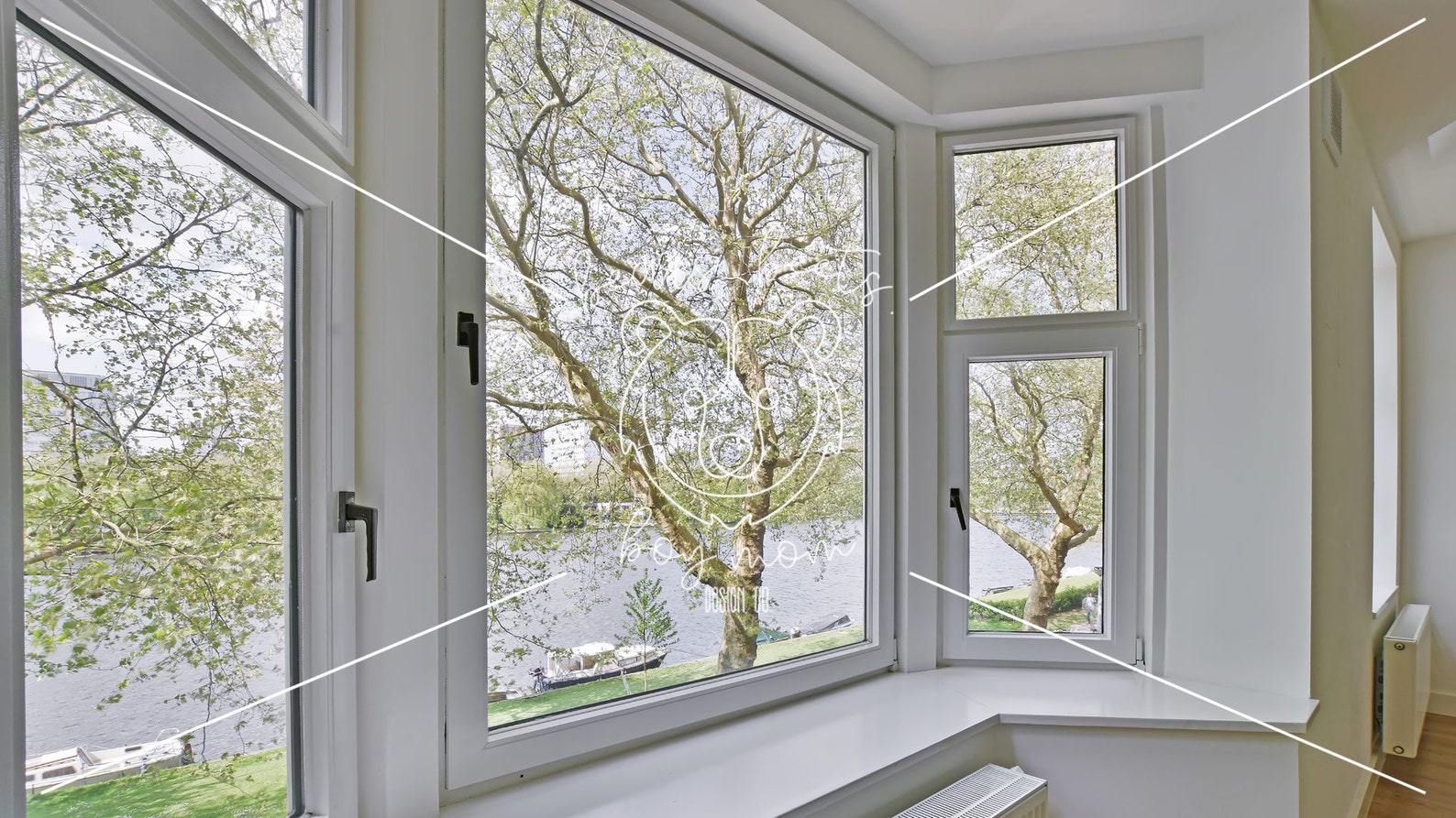 Virtual Meeting Background - River Bay Window With Trees for Teams ...